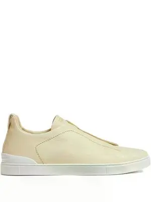 Zegna Triple Stitch Slip-on Sneakers - Neutrals