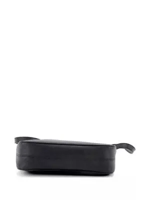 Prada Adjustable Handle Zip Saffiano Leather Mini Hobo Bag - Black