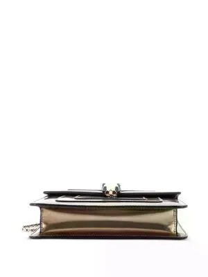 BVLGARI Serpenti Forever Square Metallic Leather Small Shoulder Bag