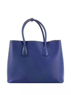 Prada Cuir Double Saffiano Leather Medium Tote Bag - Blue