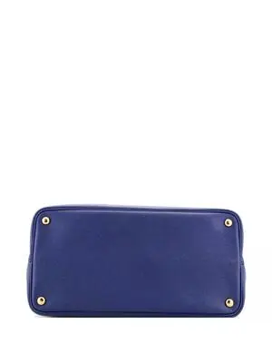 Prada Cuir Double Saffiano Leather Medium Tote Bag - Blue