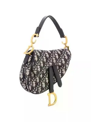 Dior Saddle Handbag Oblique Canvas Mini Shoulder Bag - Blue