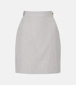 VIVIENNE WESTWOOD Pinstripe Cotton Miniskirt - Grey
