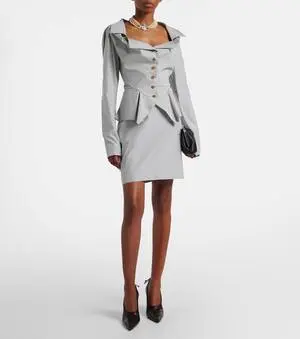 VIVIENNE WESTWOOD Pinstripe Cotton Miniskirt