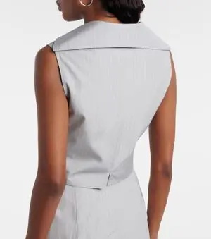 VIVIENNE WESTWOOD Meryl Pinstripe Cotton Vest - Grey