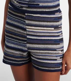 Proenza Schouler Jenna Knitted Shorts - Blue