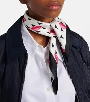 Prada Printed Silk Twill Scarf