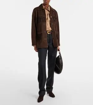NILI LOTAN Foudre Fringed Suede Jacket