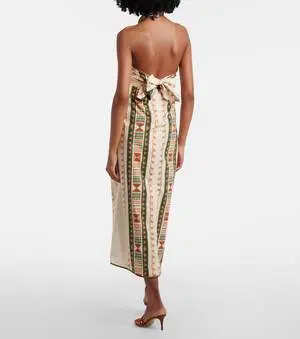 Johanna Ortiz Centro Del Cielo Printed Cotton Midi Dress