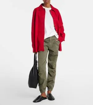 NILI LOTAN Utility Cotton Tapered Pants