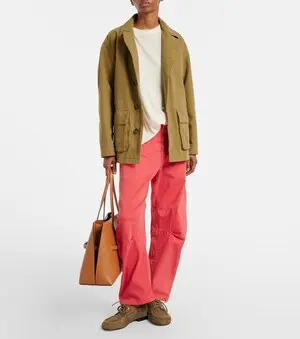 NILI LOTAN Shon Barrel-leg Pants - Red