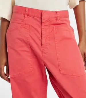 NILI LOTAN Shon Barrel-leg Pants - Red