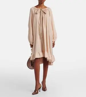 PATOU Striped Midi Dress