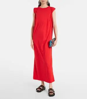 Dries Van Noten Cotton Midi Dress - Red