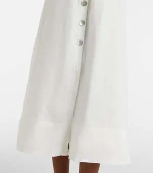 Veronica Beard Georges Linen Midi Dress - White
