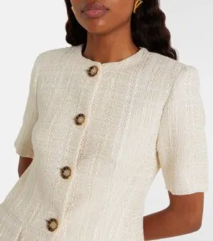 Veronica Beard Bodie Cotton-blend Tweed Jacket - Beige