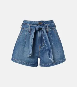 Veronica Beard Jaylen Denim Shorts - Blue