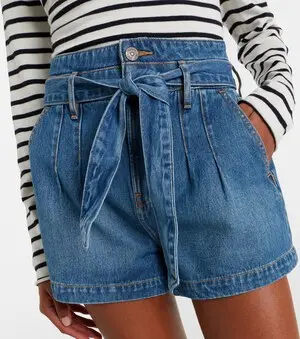 Veronica Beard Jaylen Denim Shorts - Blue