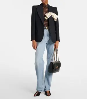 Valentino Garavani Djuna Medium Leather Shoulder Bag - Black