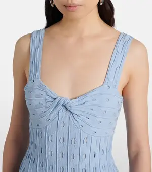 Simkhai Christina Open-knit Midi Dress - Blue