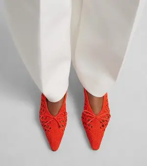 Jacquemus Cubisto Raffia-effect Slingback Pumps