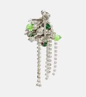 Dries Van Noten Crystal-embellished Drop Earrings - Silver