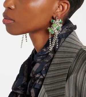 Dries Van Noten Crystal-embellished Drop Earrings
