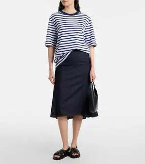 AMI Paris Striped Cotton Jersey T-shirt