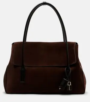 TOM FORD Large Suede Shoulder Bag - Brown