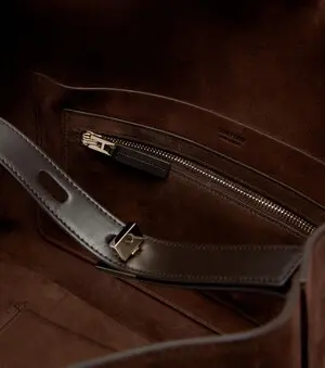 TOM FORD Large Suede Shoulder Bag - Brown