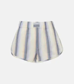 Isabel Marant Étoile Melinea Striped Cotton Shorts - Blue