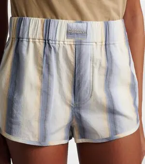 Isabel Marant Étoile Melinea Striped Cotton Shorts - Blue