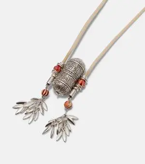 Isabel Marant Étoile Janis Beaded Pendant Necklace - Silver