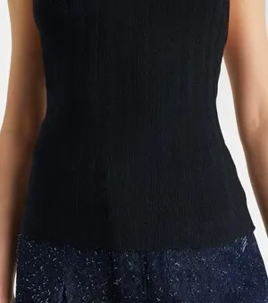 Jacquemus Tablier Knitted Halterneck Top - Blue