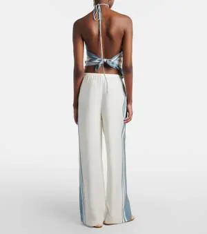 SIR. Lilou Silk Wide-leg Pants - White