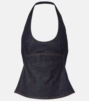 Jacquemus Halterneck Denim Top - Blue