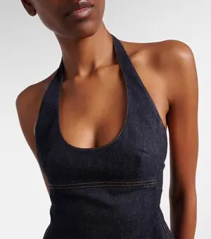 Jacquemus Halterneck Denim Top - Blue