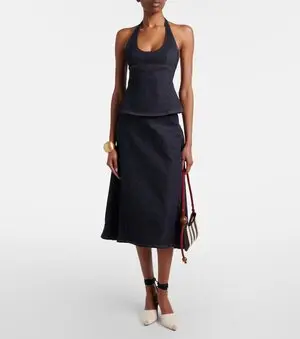 Jacquemus Halterneck Denim Top - Blue