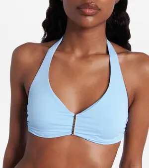 Melissa Odabash Provence Halterneck Bikini Top - Blue