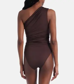 Melissa Odabash Arizona One-shoulder Gathered One-piece Swimsuit - Brown