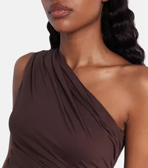 Melissa Odabash Arizona One-shoulder Gathered One-piece Swimsuit - Brown