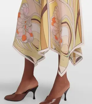 La DoubleJ Cherie Floral Silk Midi Dress - Multicoloured