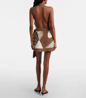 SIR. Almara Printed Silk Wrap Dress