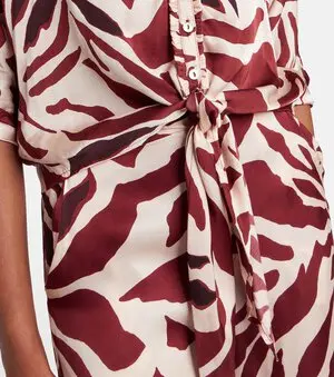 Poupette St Barth Azia Printed Blouse - Brown