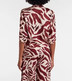 Poupette St Barth Azia Printed Blouse - Brown
