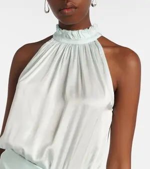 Poupette St Barth Bianca Halterneck Minidress