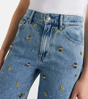 Veronica Beard Kasey Embellished Flared Jeans