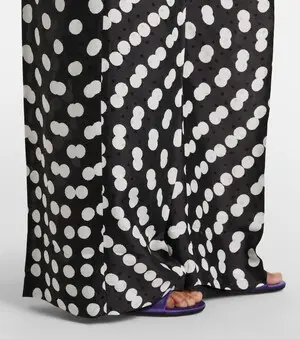 Dries Van Noten Polka-dot Wide-leg Pants - Black