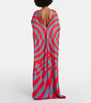 Dries Van Noten Printed Satin Maxi Dress