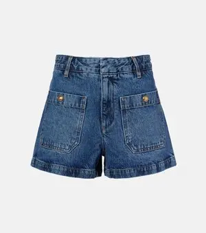 FRAME Cruise High-rise Denim Shorts - Blue